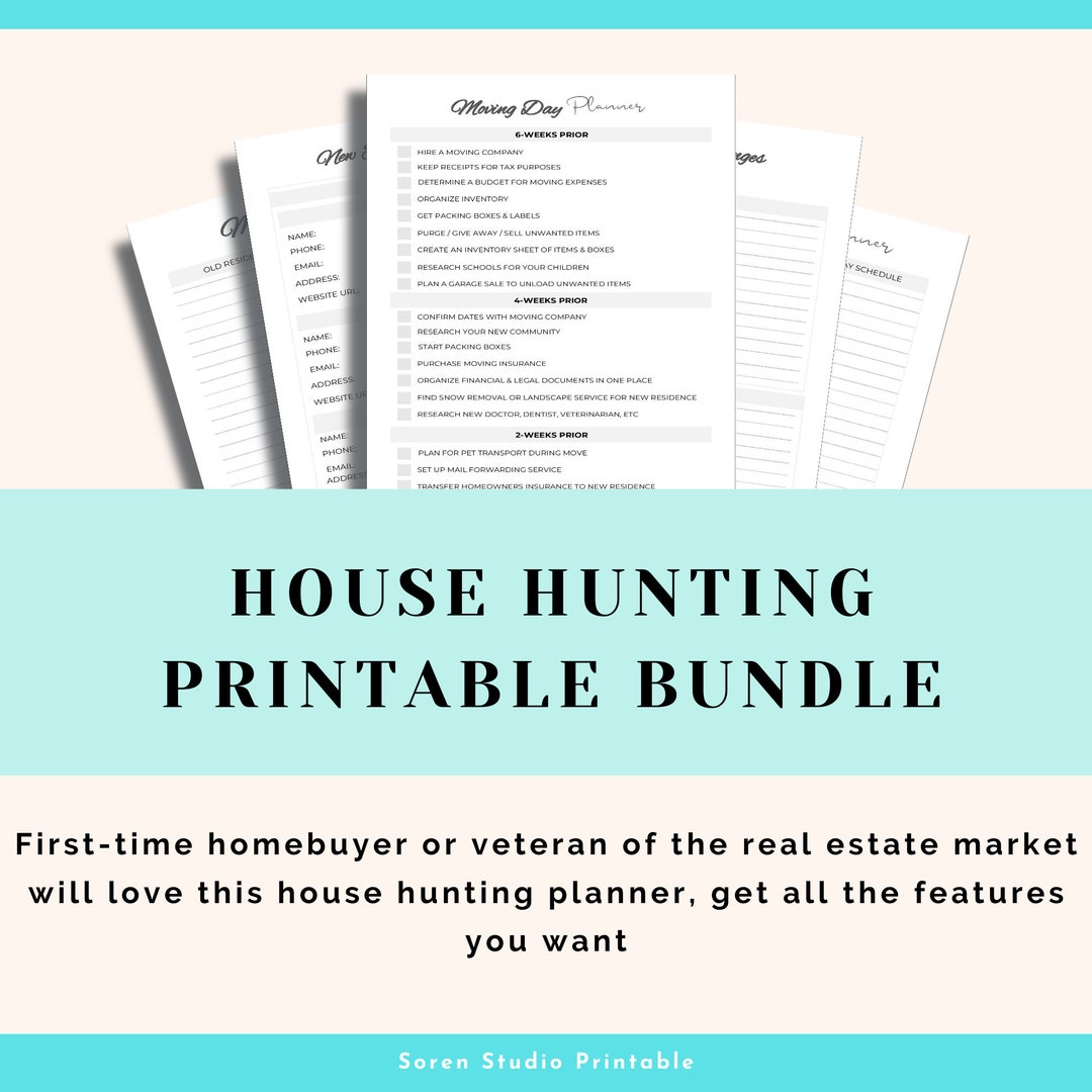 House Hunting Printable Bundle | Home Buying Planner | 29-page ...