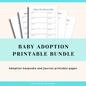 Adoption Tracker Printable | Newborn Journal, Family Tree, Milestones ...
