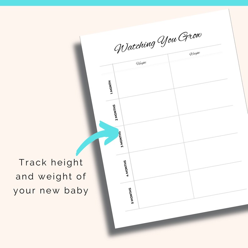 Adoption Tracker Printable | Newborn Journal, Family Tree, Milestones ...