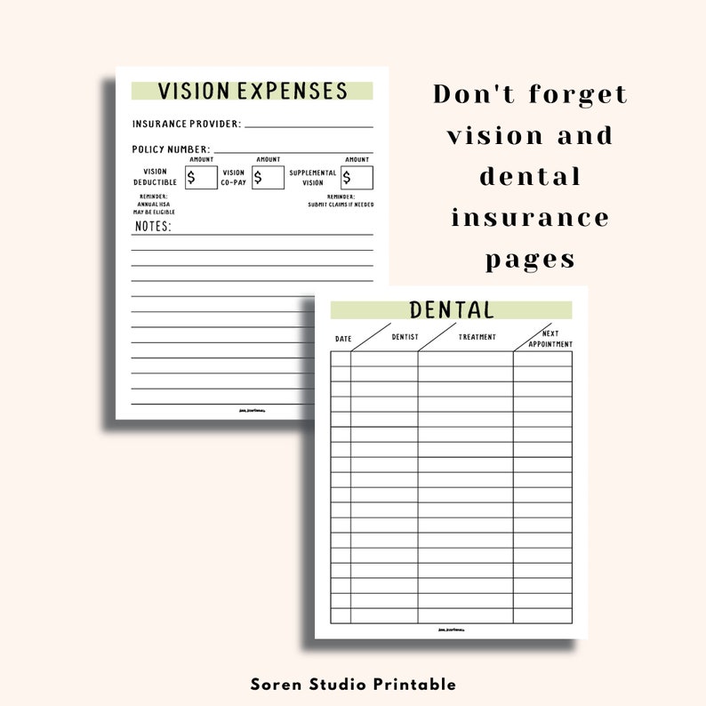 Medical Planner Printable | 21-page Health Tracker | for Caregivers ...