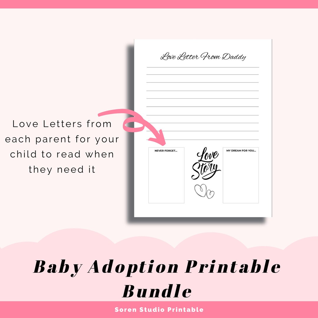 Adoption Tracker Printable | Newborn Journal, Family Tree, Milestones ...