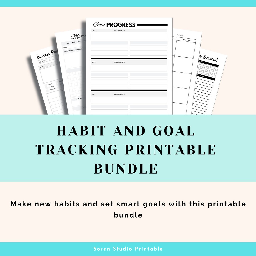 Habit and Goal Tracking Printable Bundle | Transform Your Life With Our ...
