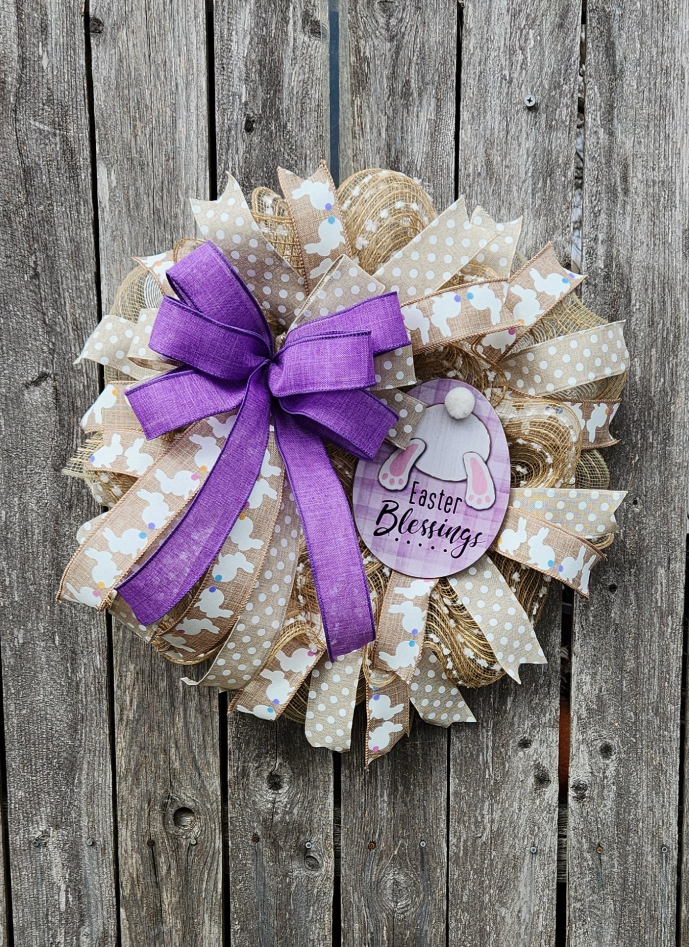 Farmhouse Easter Bunny Wreath, Spring Front Door, Easter Wreath, Thin ...