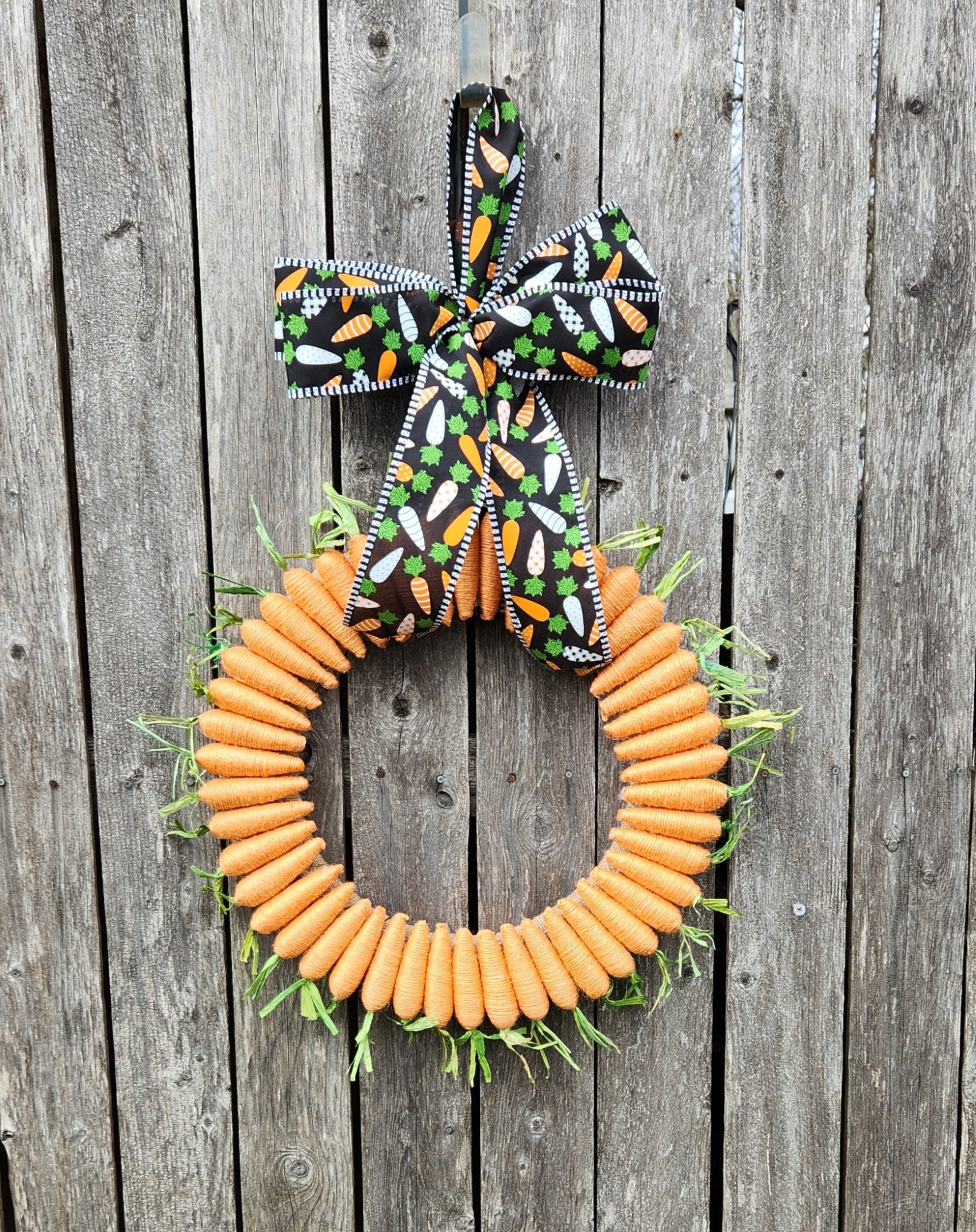Easter Wreath, Carrot Wreath, Farmhouse Easter Bunny Wreath, Spring ...