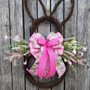 Easter Bunny Grapevine /farmhouse Easter Rabbit Wreath/rustic Spring ...