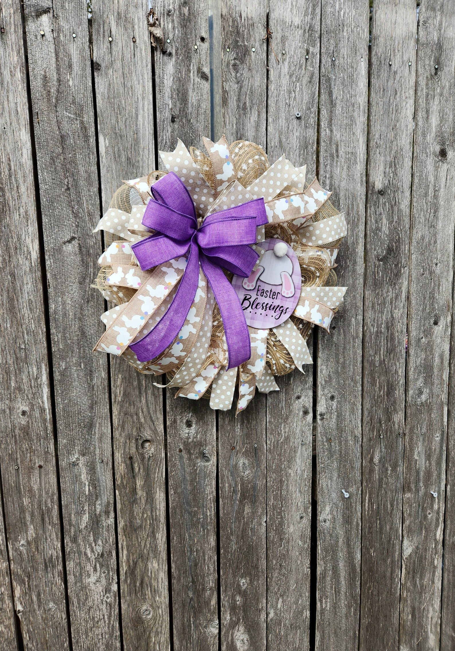 Farmhouse Easter Bunny Wreath, Spring Front Door, Easter Wreath, Thin ...