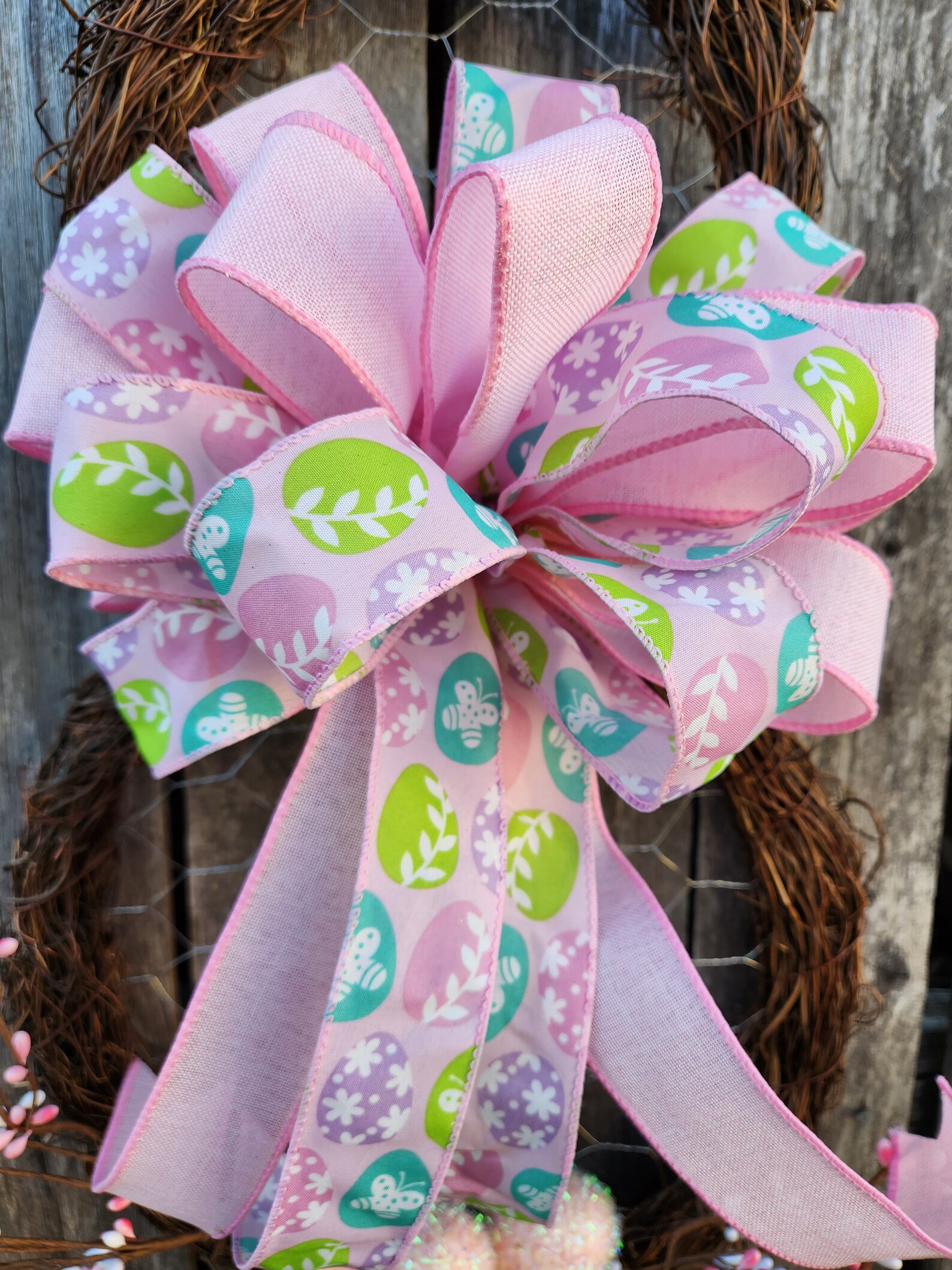 Easter Bunny Grapevine /farmhouse Easter Wreath /pip Berry Rabbit ...