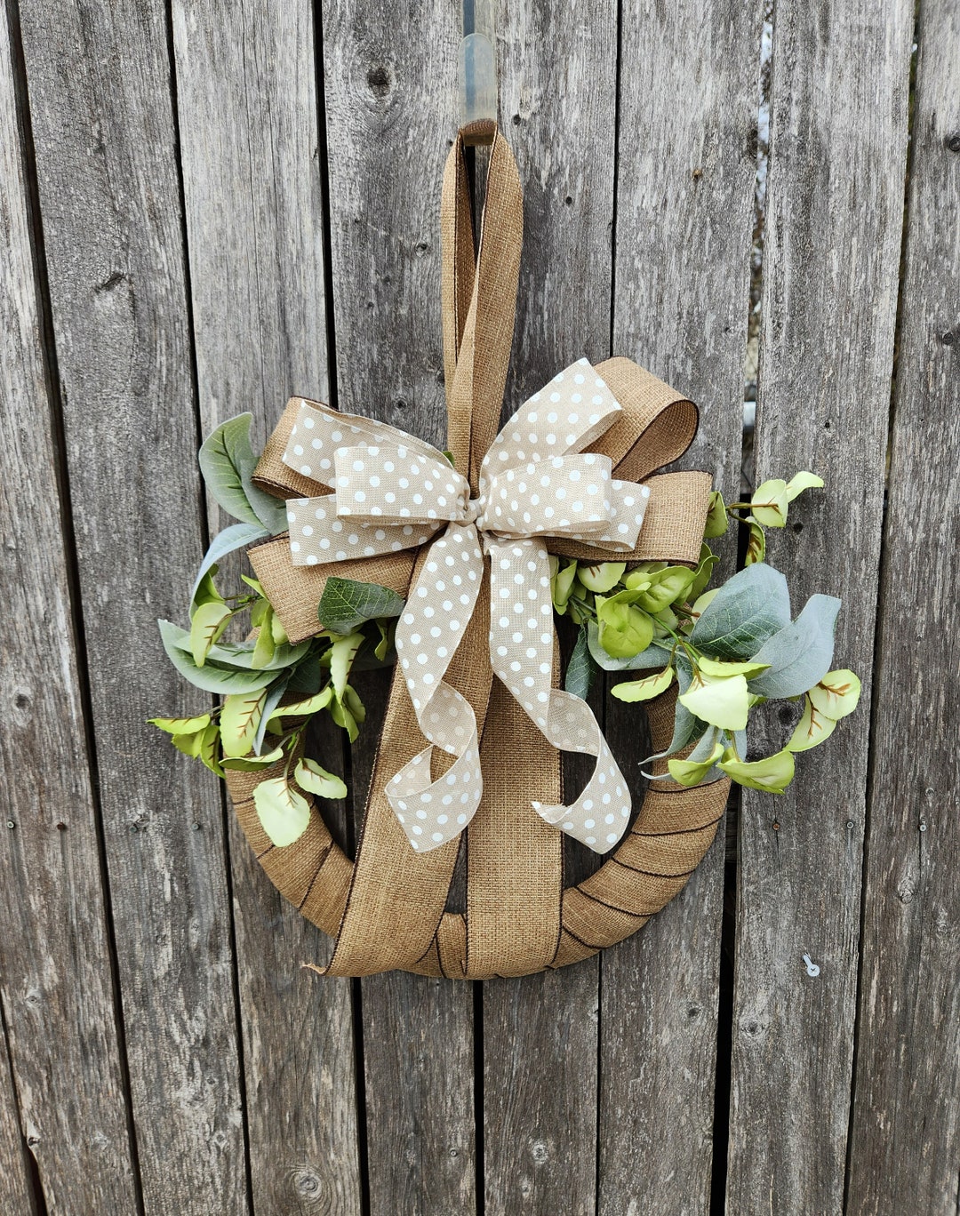Everyday Greenery Wreath, Farmhouse Neutral Everyday Wreath, Country Greenery Year-round Wreath ...