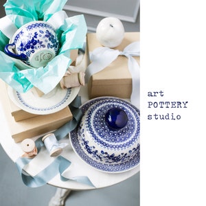 Big Cup + Platte, Handmade Pottery, Boleslaweic Polish Pottery Mugs ...