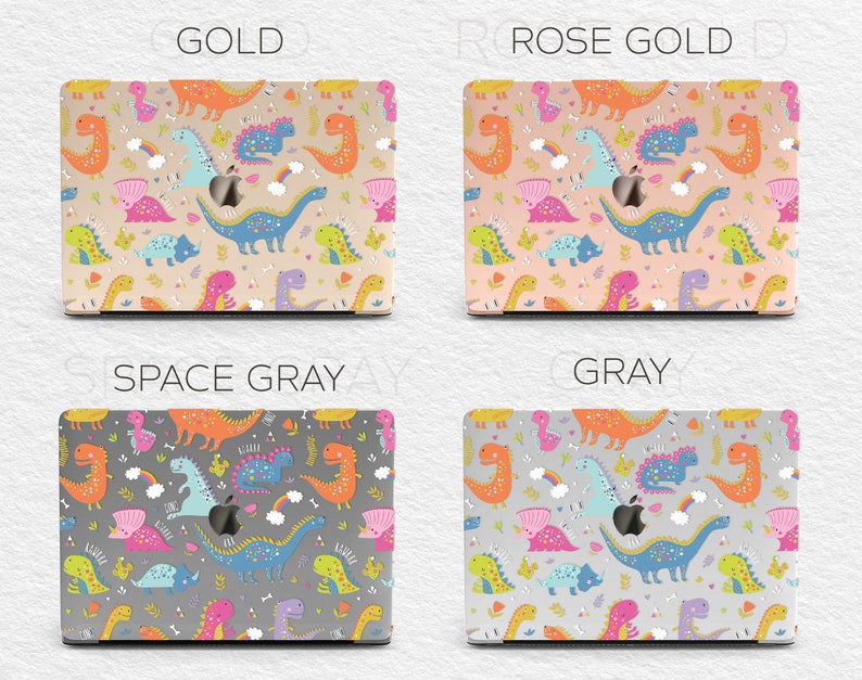 Dino Pattern Mac Book 2019 Case Cute Laptop Case Macbook 15 - Etsy