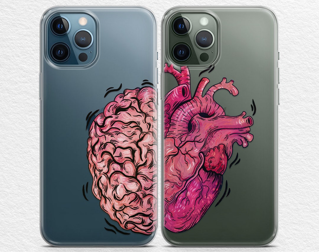 Brain and Heart iPhone 12 Pro Max Matching Pieces Case Cell - Etsy