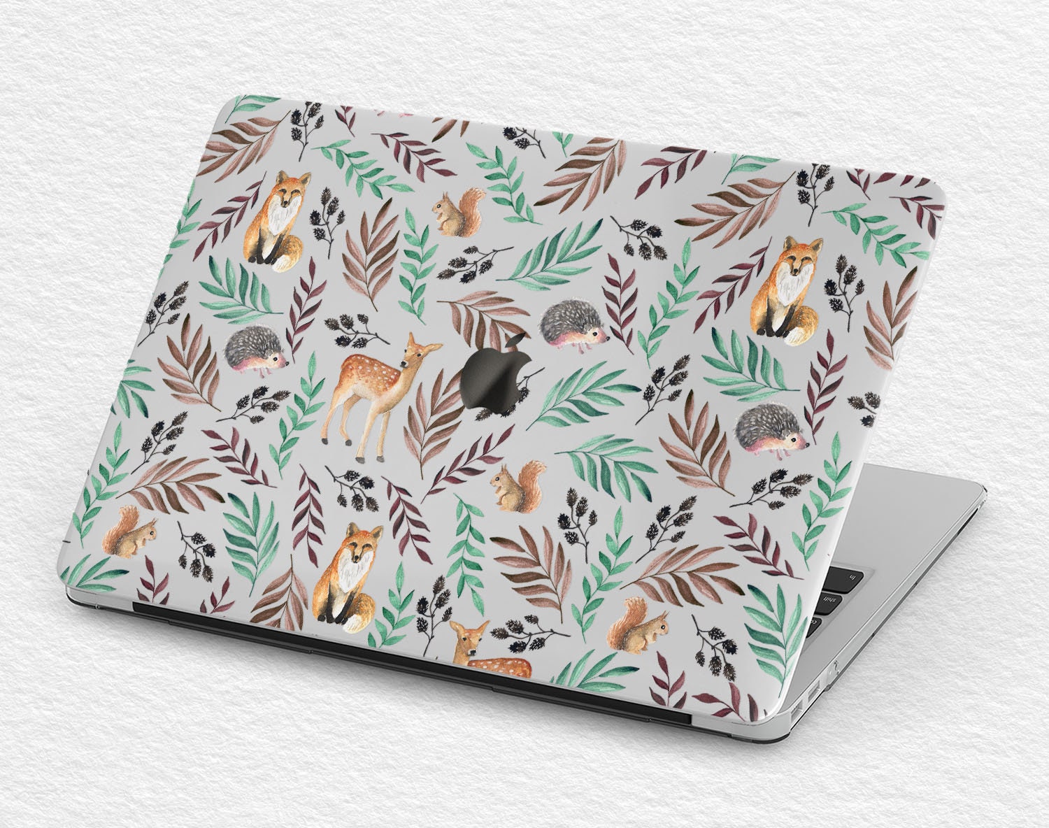 Forest Animals Macbook Air 13 2018 Floral Pattern Macbook Pro | Etsy