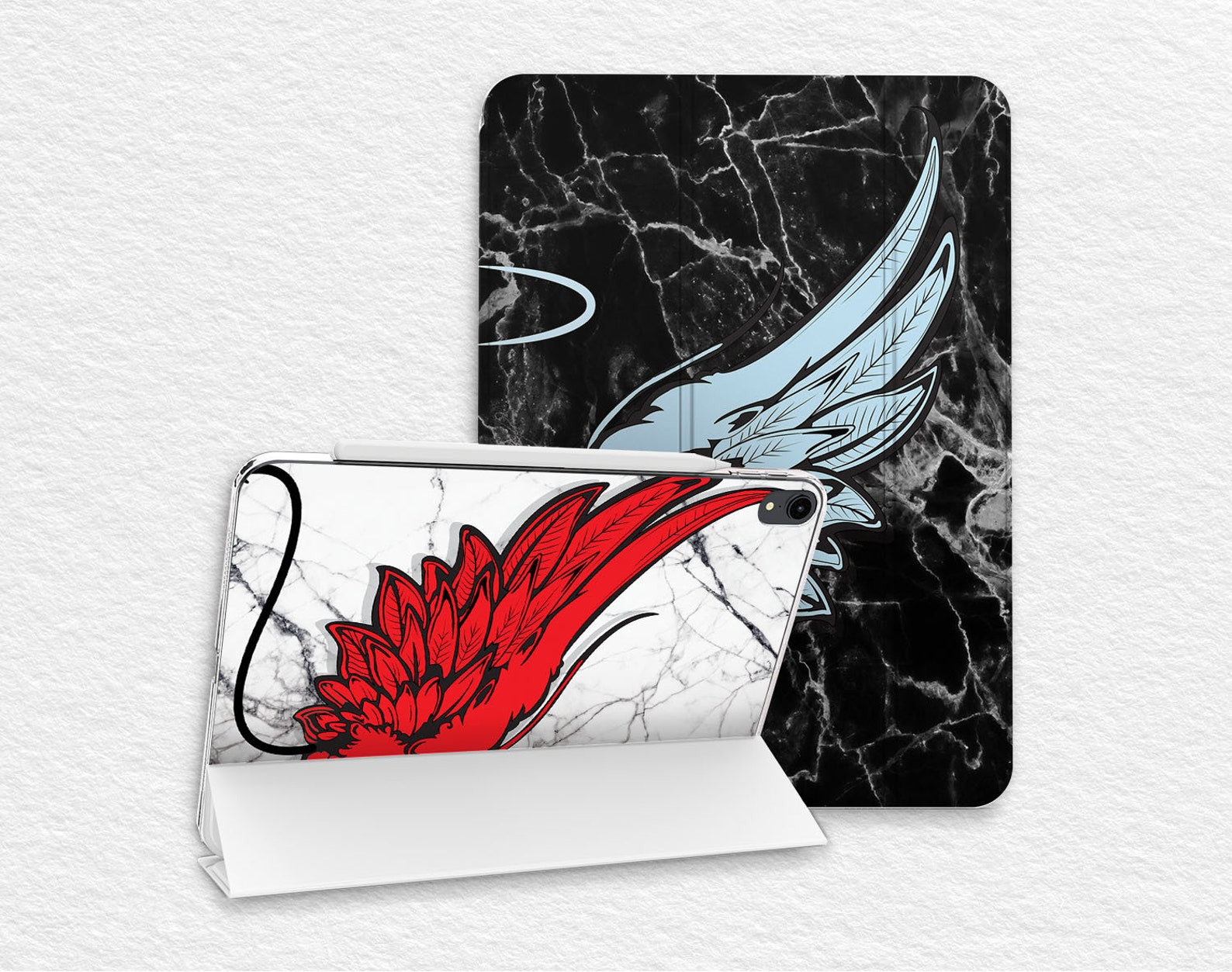 Devil and Angel iPad case Wings Marble iPad case 2019 iPad | Etsy