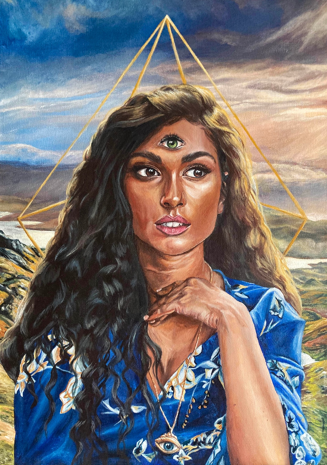 Perception - Painting of a Young Mage With a Third Eye With a Mystical ...