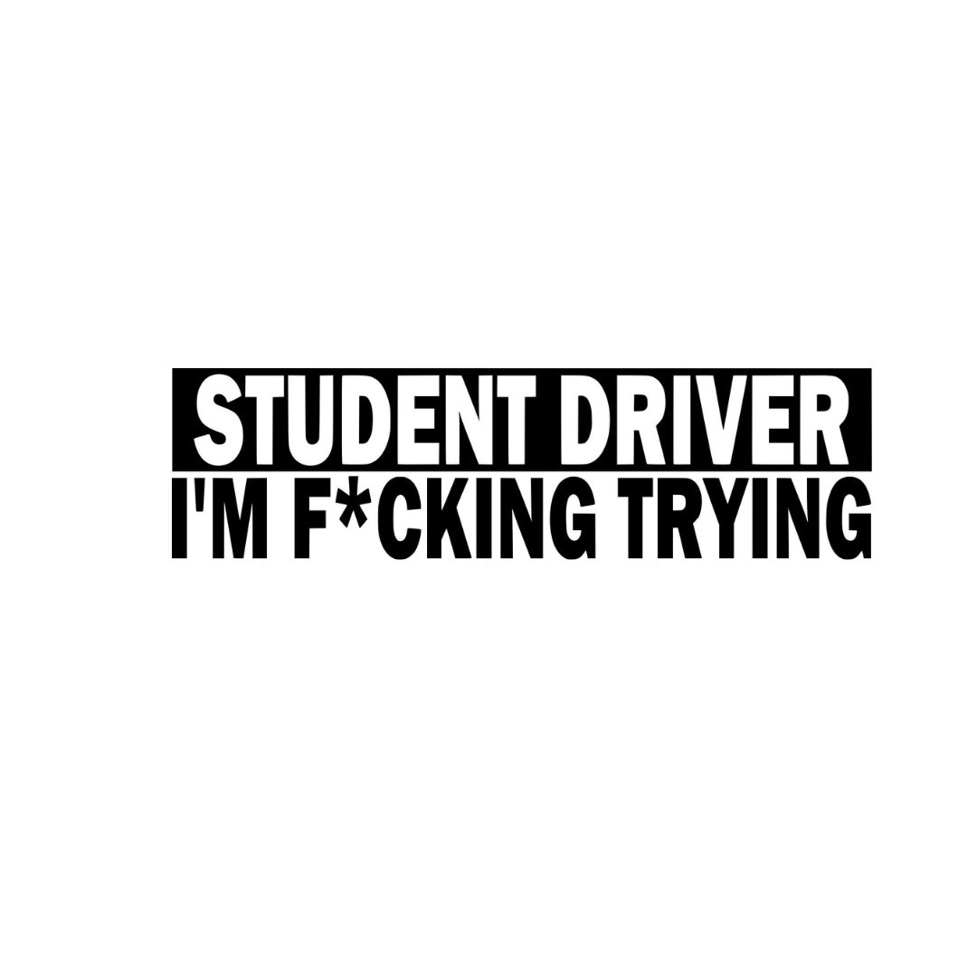 Student Driver Sticker Vinyl Decal Bumper Sticker Jcreatenz - Etsy