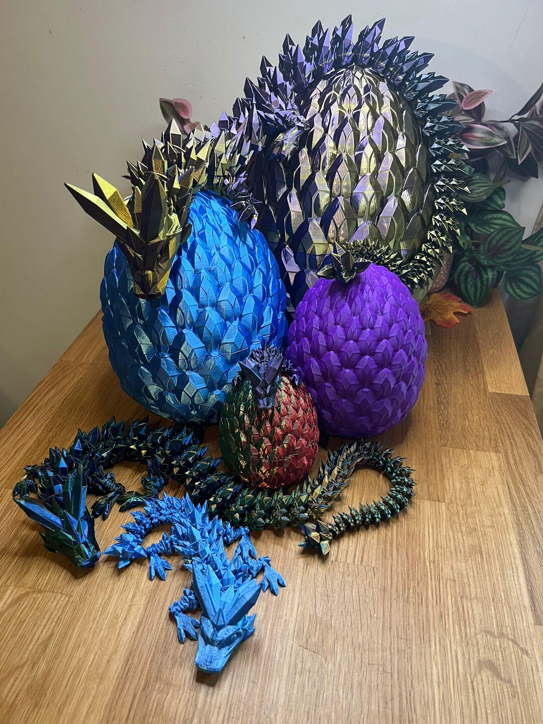 Mythical Crystal Dragon and Egg - Cinderwing3d - Etsy