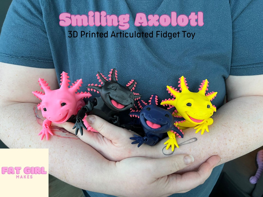 Articulated Smiling Axolotl Sensory Stress Fidget as Seen on Tiktok ...