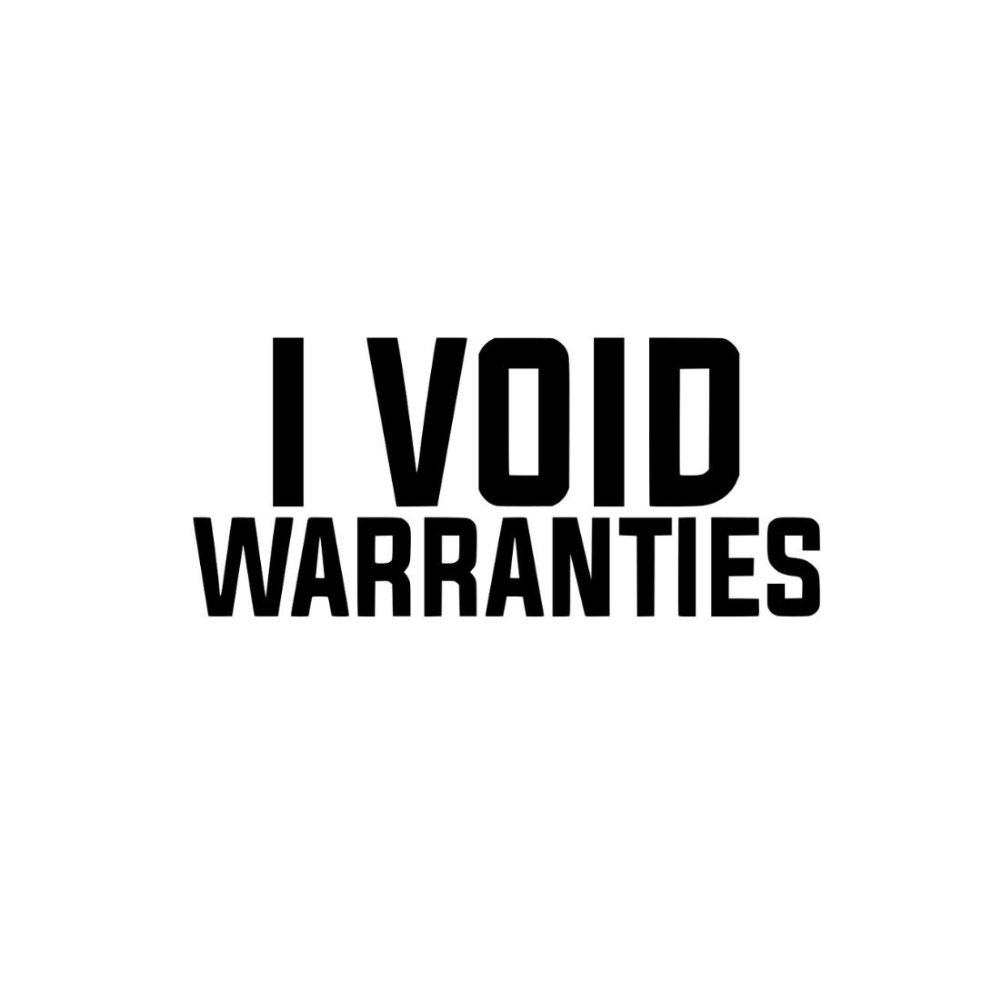 I Void Warranties Sticker Vinyl Decal Bumper Sticker Jcreatenz - Etsy