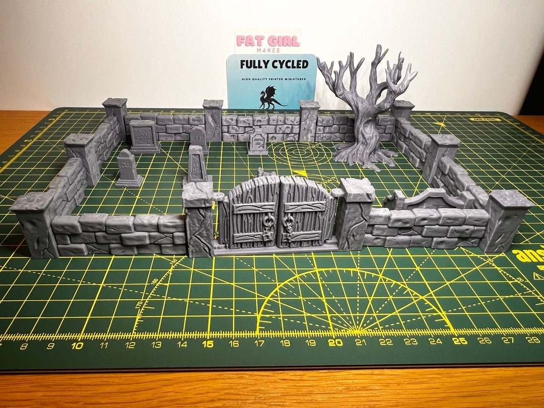 Graveyard Scene - Scenic Dnd Terrain - Halloween Decoration - Etsy