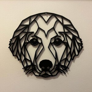 Geometric Golden Retriever Wall Art Decor - Geometric Pet Print - Dog ...