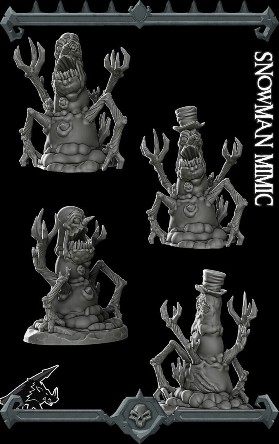 Snowman Mimic With Tophat Rocket Pig Games Miniature - Etsy UK