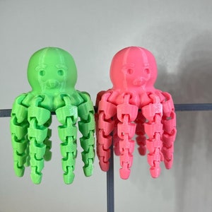 Articulated Octopus Toy - Fidget Toy - Articulated Animal - Tactile Toy ...