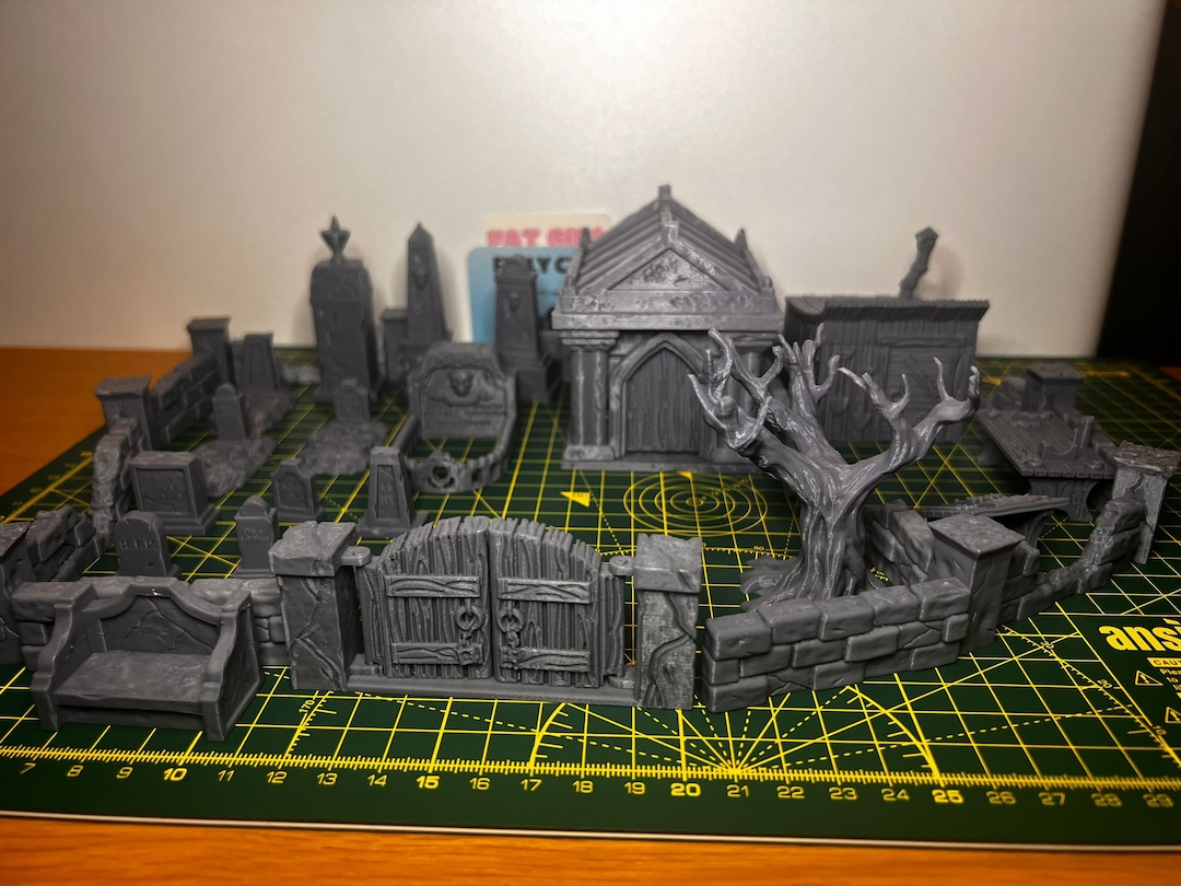 Mausoleum Graveyard Scene - Scenic Dnd Terrain - Halloween Decoration ...