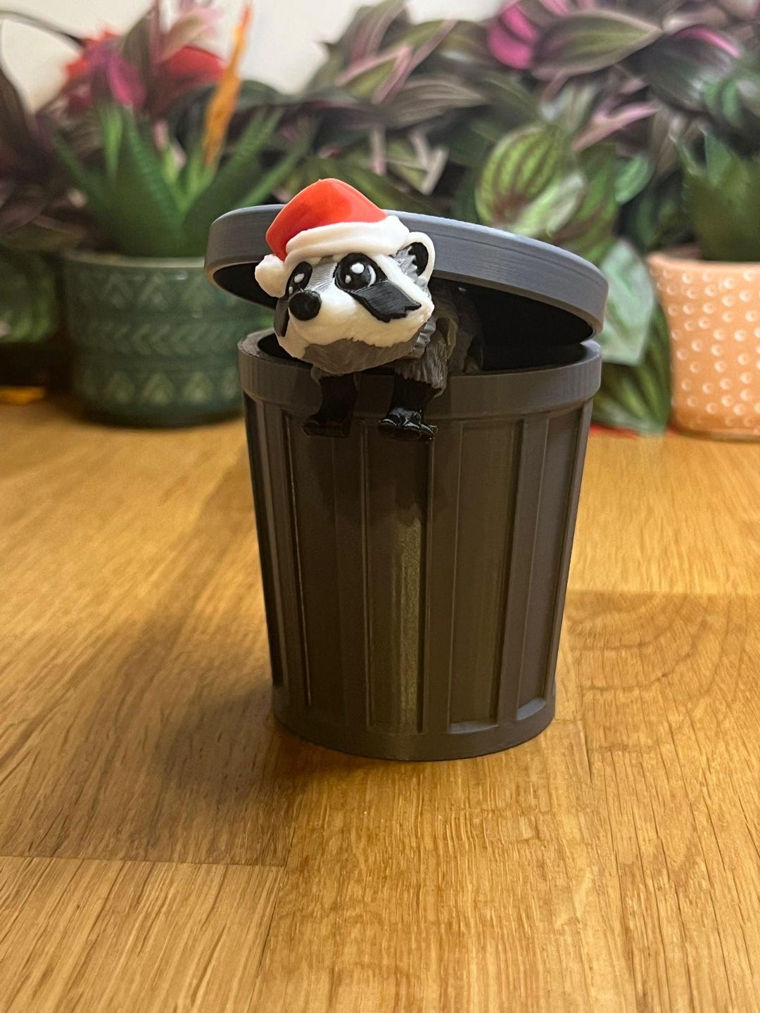 Mini Christmas Raccoon - Collectible Display Piece, Stress Relief ...