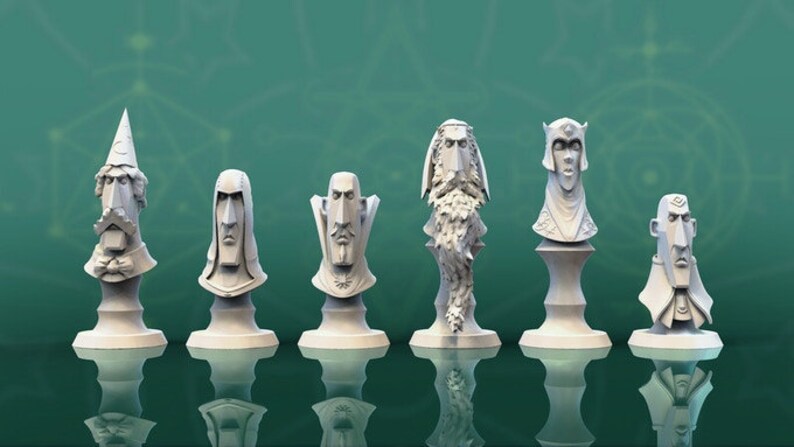 Wizard Resin Printed Chess Set Pieces - Etsy