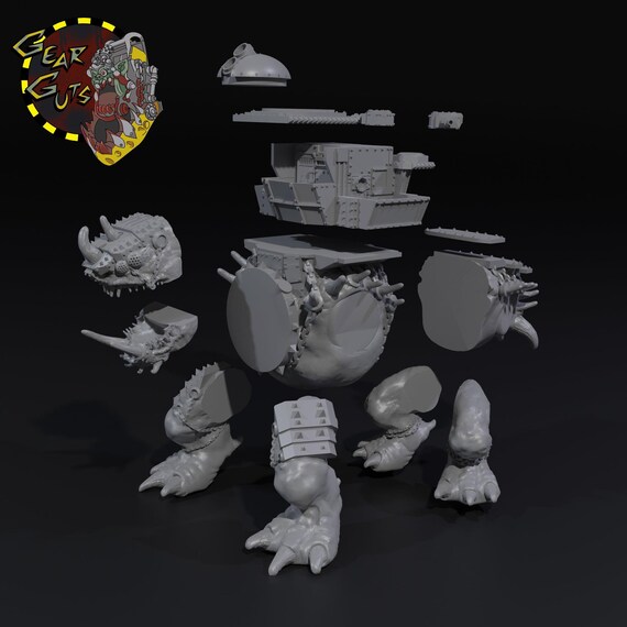 Toys & Games Toys Gear Guts Mek Shop Miniature Bull Dogosaurus Maximus ...