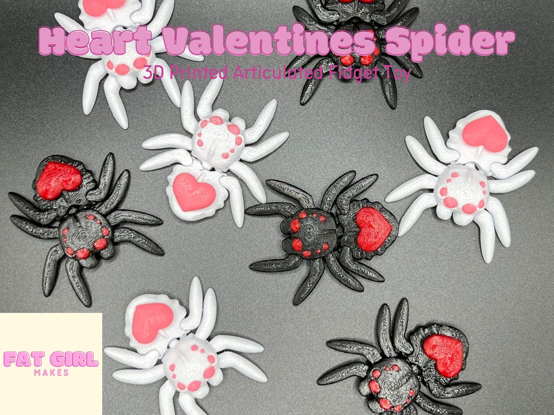 Tiny Heart Fidget Spider - Romantic Valentine's Day Gift - Unique Love ...