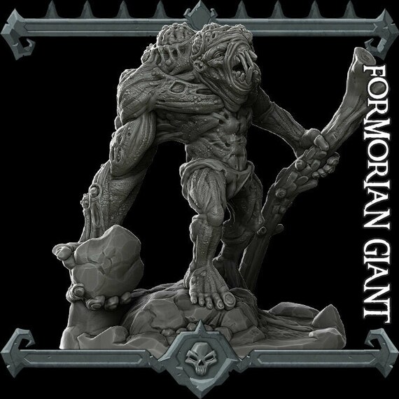 Formorian Giant primed 3D Printed Miniature Model for Roleplaying Games ...