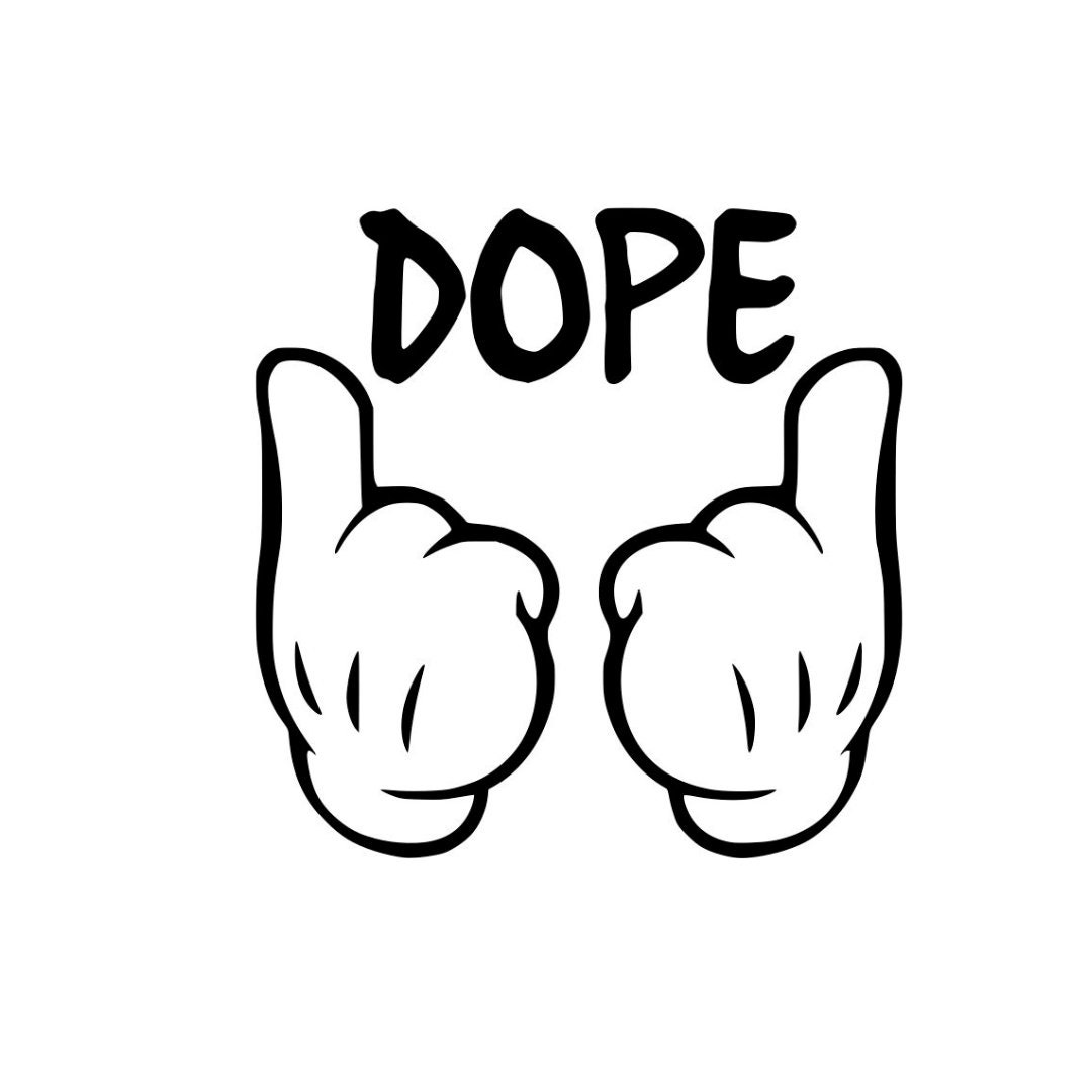 Dope Hands Sticker Vinyl Decal Bumper Sticker Jcreatenz - Etsy