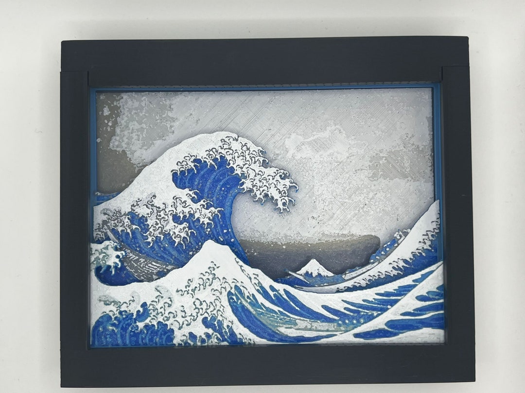 The Great Wave off Kanagawa Wall Art - 3D Printed Art - Japanese Art - Etsy