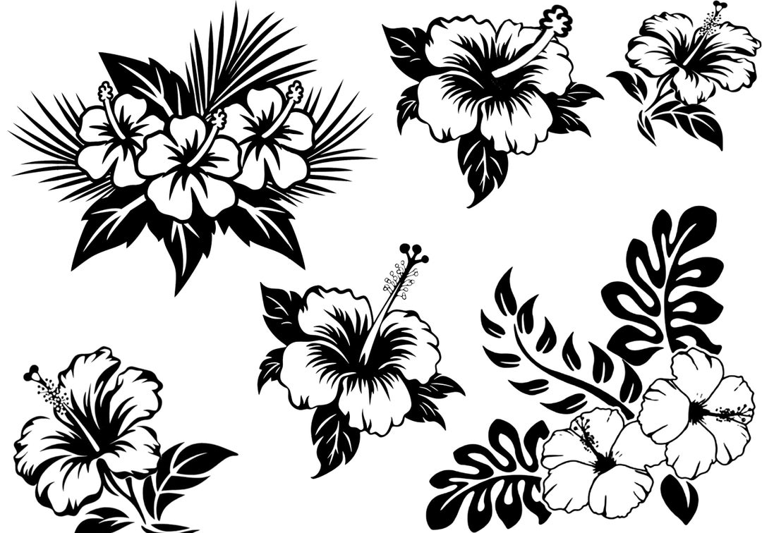 Tropical Flower Tumbler Wrap for Laser Engraving. PNG and JPG Files - Etsy