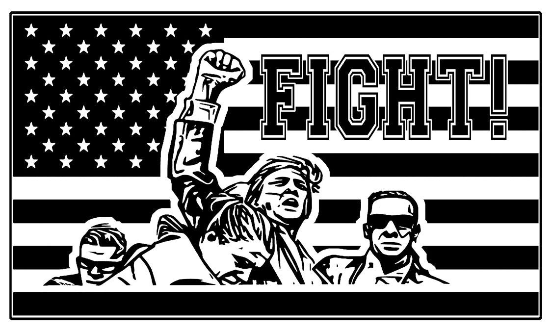 Trump Fight Flag Hat Patch File. PNG and JPG - Etsy