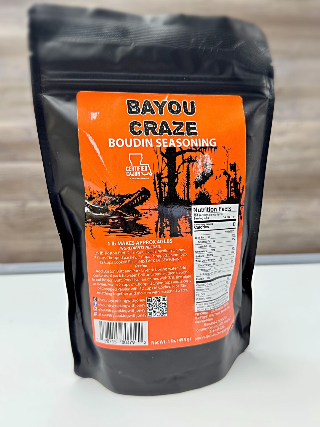 Bayou Craze Boudin Seasoning, Cajun, Seasoning, Louisiana Seasoning ...