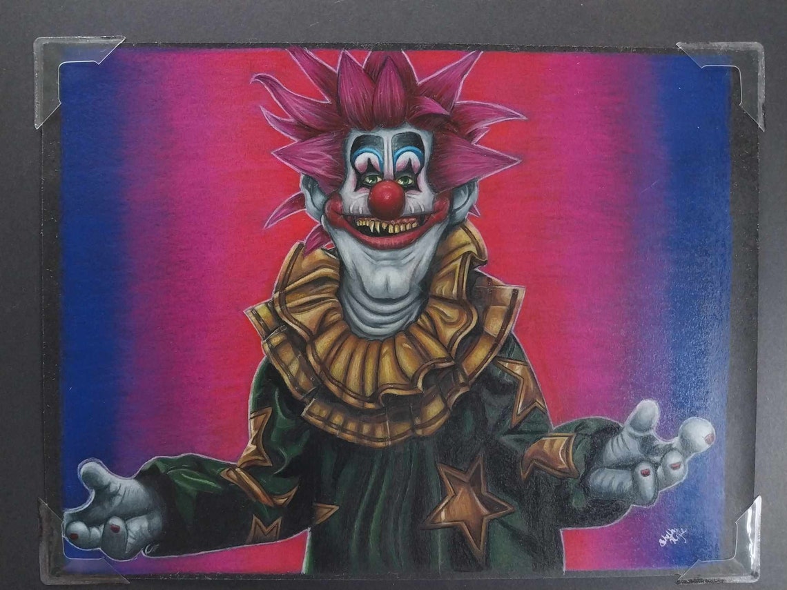 Spikey the Killer Klown - Original Drawing With Signed COA - Etsy