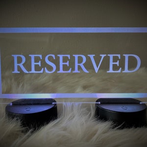 LED Reserved Sign : Battery Operated - Etsy