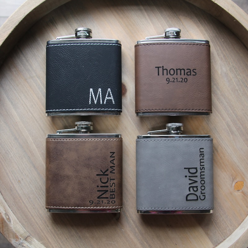 Monogram Flask - Etsy