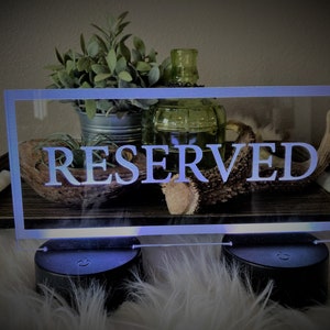 LED Reserved Sign : Battery Operated - Etsy