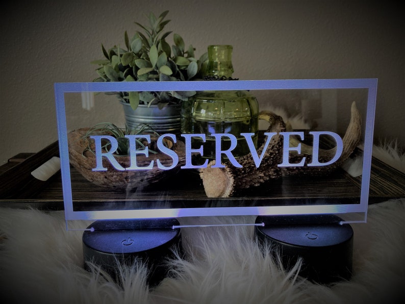 LED Reserved Sign : Battery Operated - Etsy