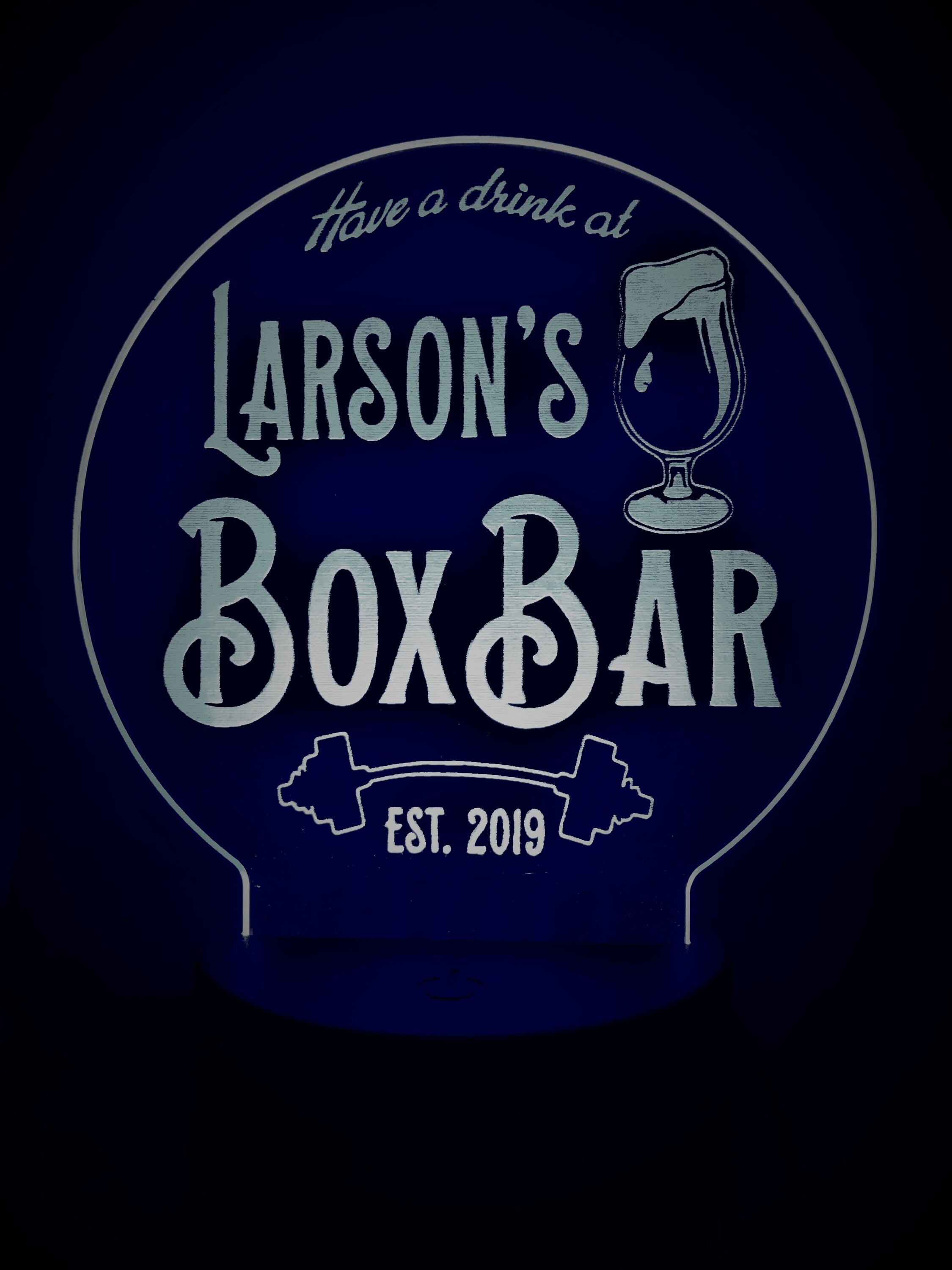 Customizable Laser Engraved LED Light up Display/sign Custom - Etsy