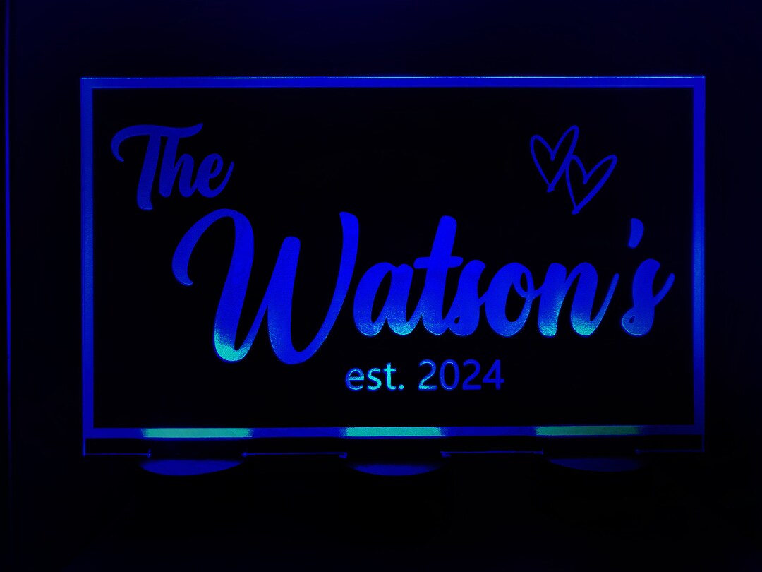 Custom Wedding LED Sign, Large 18"w X 12.5"h - Etsy