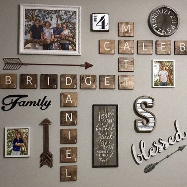 Scrabble Tiles Wall Art - Etsy