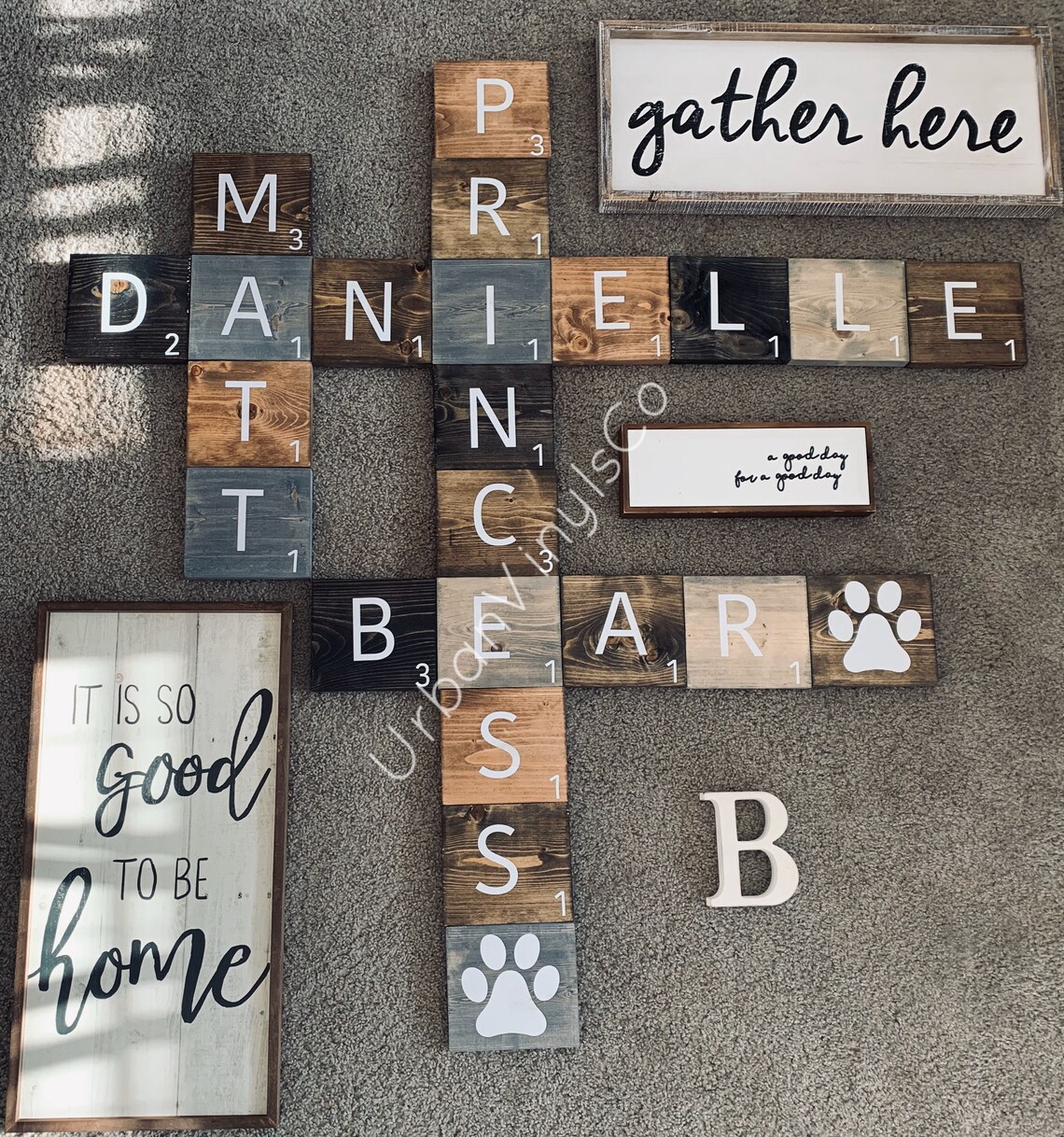 Multi Color Scrabble Tiles Oversized Scrabble Tiles Blocks - Etsy