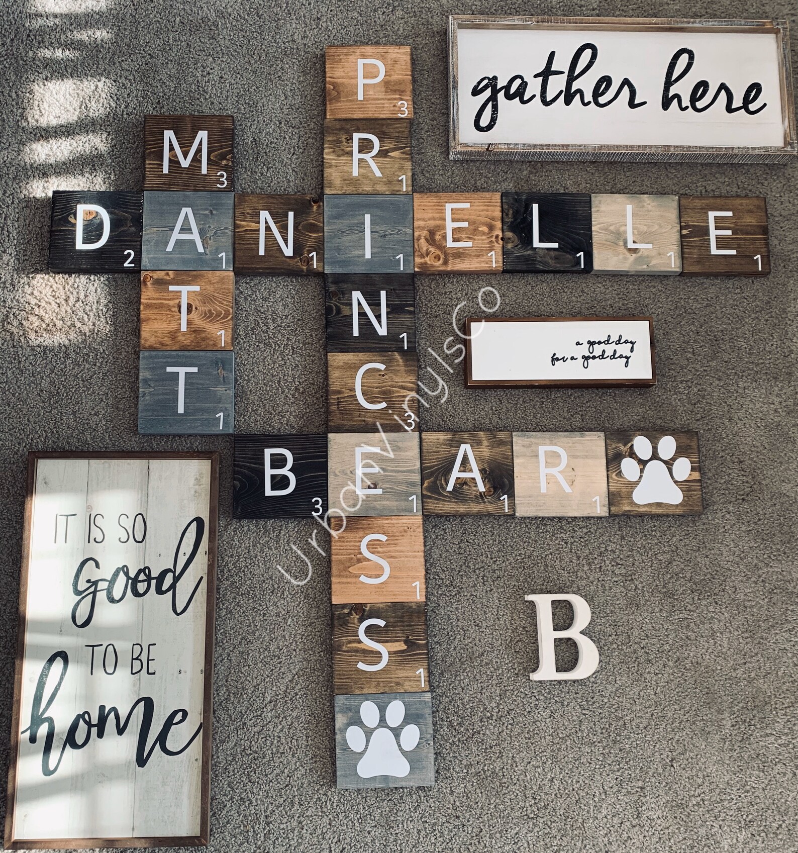 Multi Color Scrabble Tiles Oversized Scrabble Tiles Blocks - Etsy