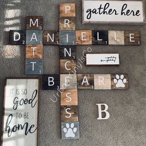 Multi Color Scrabble Tiles Oversized Scrabble Tiles Blocks - Etsy