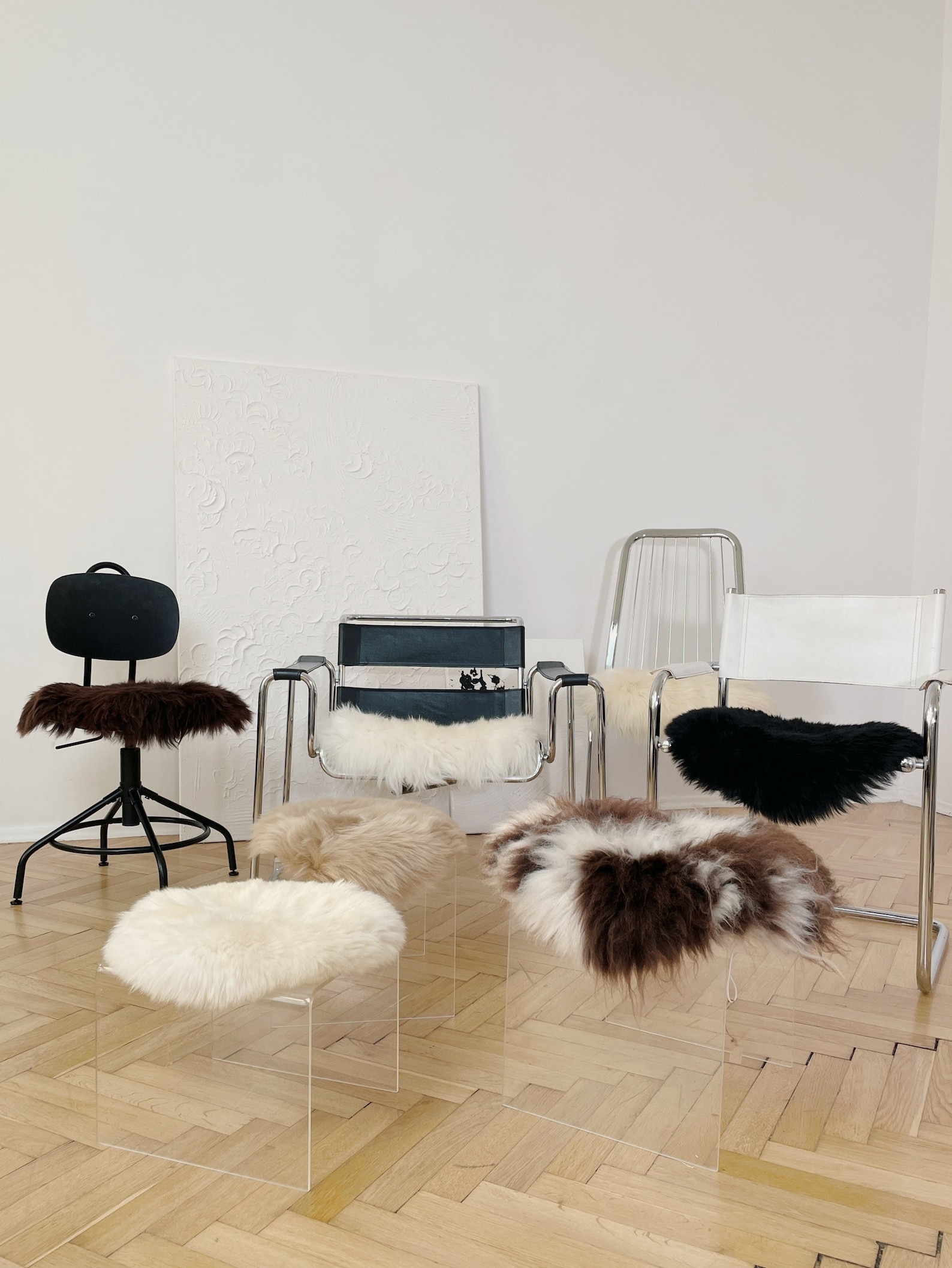 Sheepskin Stool Covers Round/square/rectangle. Natural - Etsy