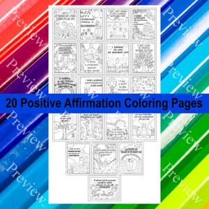 20 Positive Affirmation Coloring Pages - Inspirational Saying Coloring ...